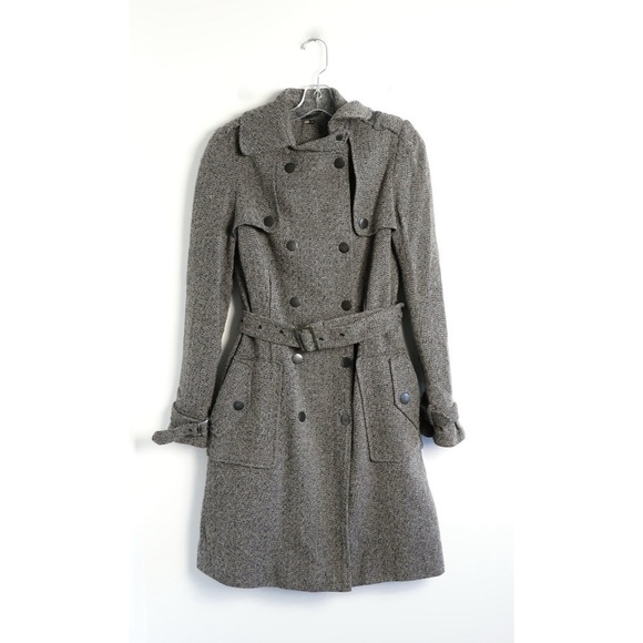 Mexx | Jackets & Coats | Mexx Vintage Tweed Double Breasted Trench Coat ...